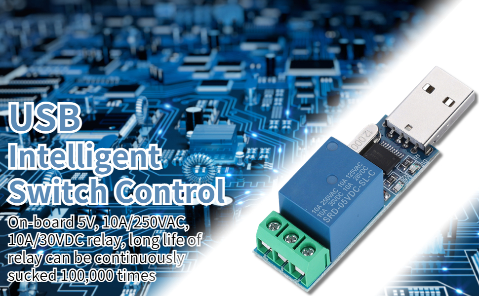 Relay Module,USB Intelligent Switch Control USB Relay Module Sturdy ...