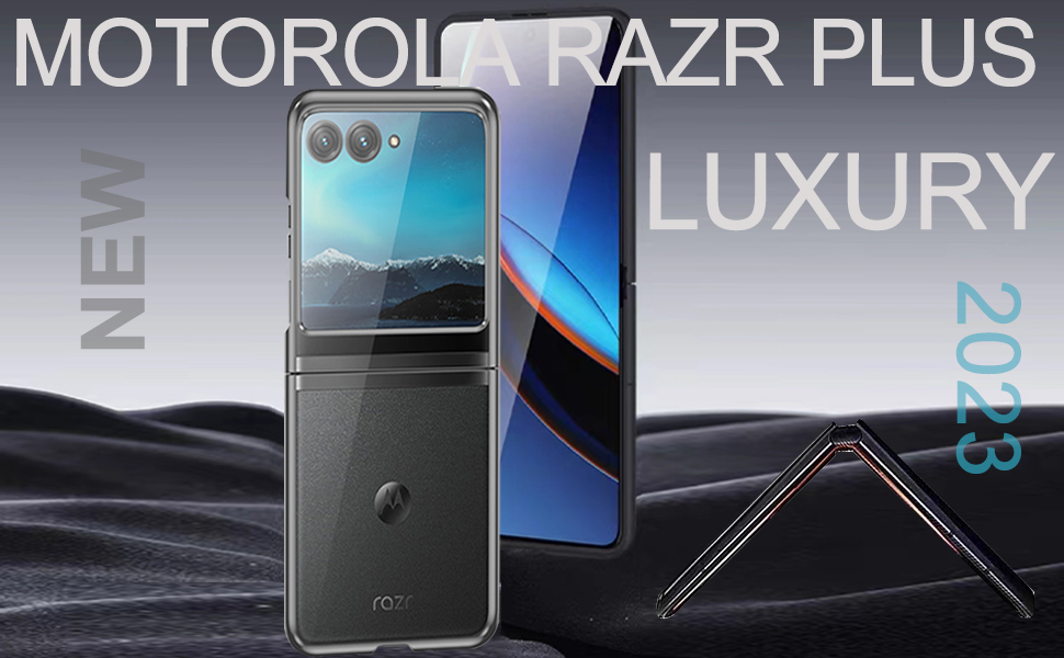 NINKI Compatible Flip Case for Motorola Razr Plus 2023, Electroplated Luxury Case, Durable and ...