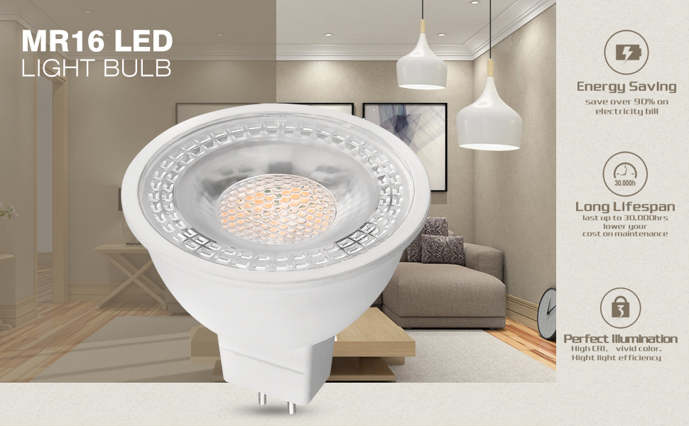 HMYYJT MR16 LED Bulbs Dimmable 50W Halogen Equivalent,recessed Light Bulbs 2700K Warm White,5W ...