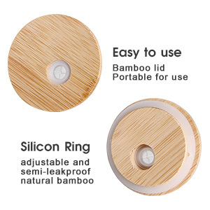 Amazon.com: DESIYUE 4 Pack 20 Oz Mason Jars with Bamboo Lid and Straw, Mason Jar Cups, Mason Jar ...