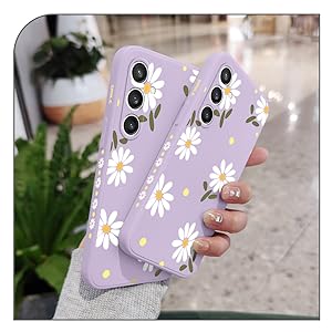 Amazon.com: LEECG for Galaxy S23 FE Case, Chrysanthemum Creative Side Print Design for Samsung ...