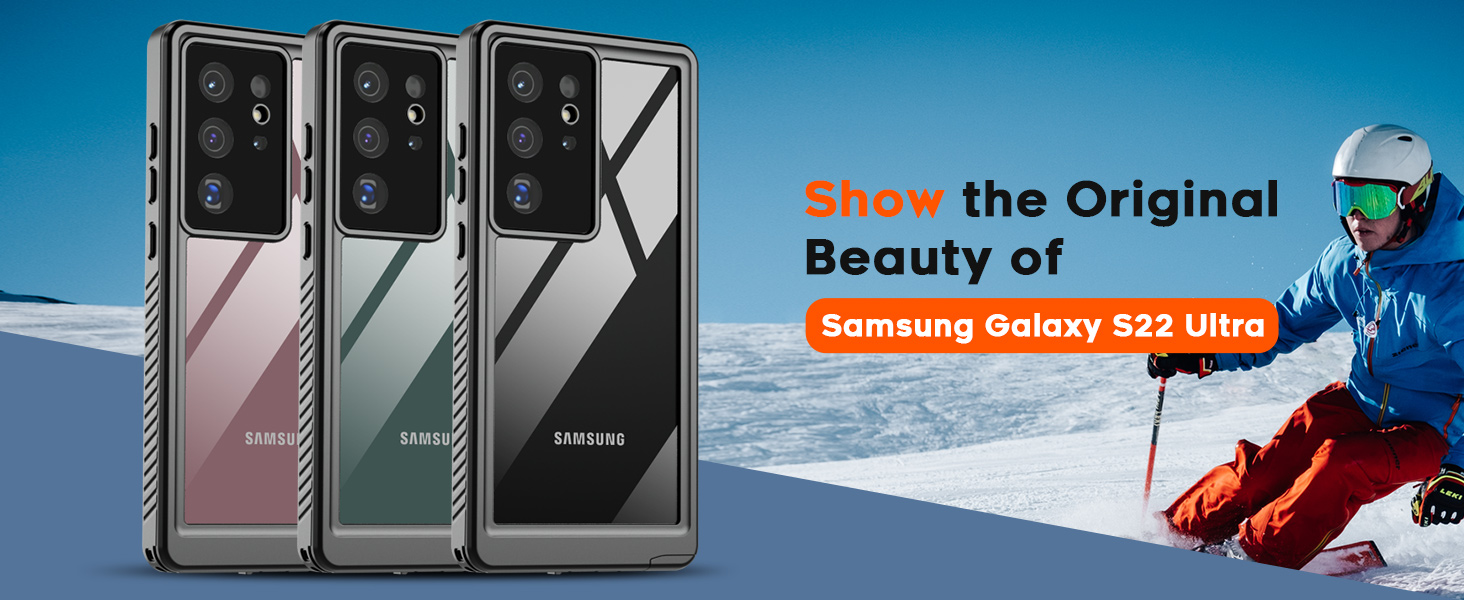 Amazon.com: SUPFINE for Waterproof Samsung Galaxy S22 Ultra Case, Built-in Camera & Screen ...