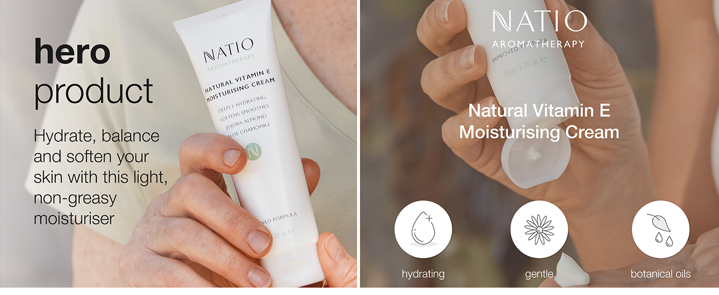 Amazon.com: Natio Australia Aromatherapy Natural Vitamin E Moisturizing Cream, 3.4 ounce - Non ...