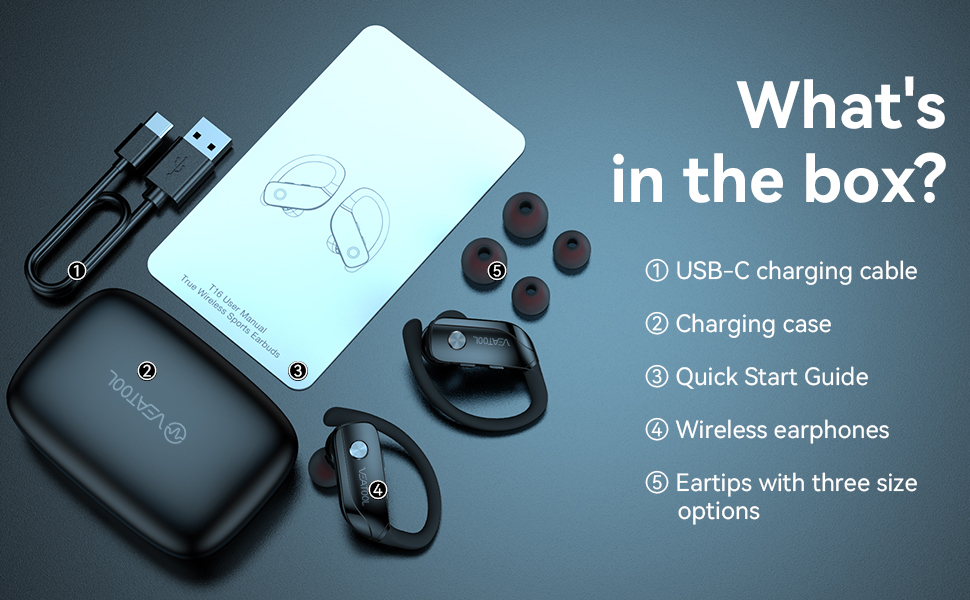 Amazon.com: Wireless Earbuds Bluetooth Headphones 48hrs Play Back Sport ...