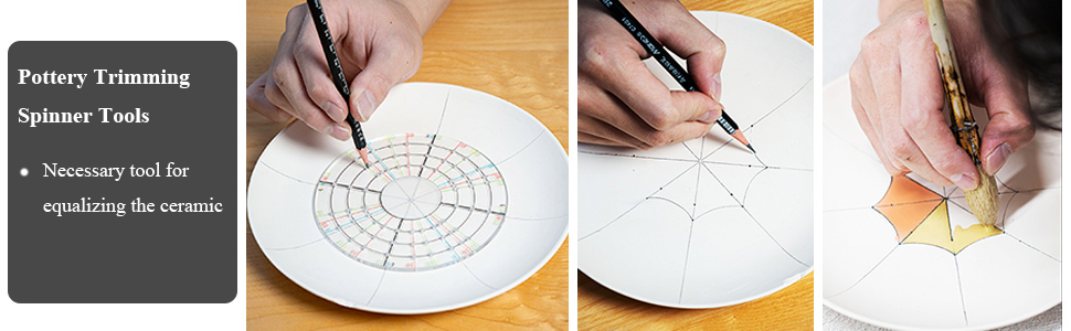 Amazon.com: Yushen Ceramic Pottery Trimming Spinner Tools Rotary Disc Pottery Wheel Trimmer Tool ...