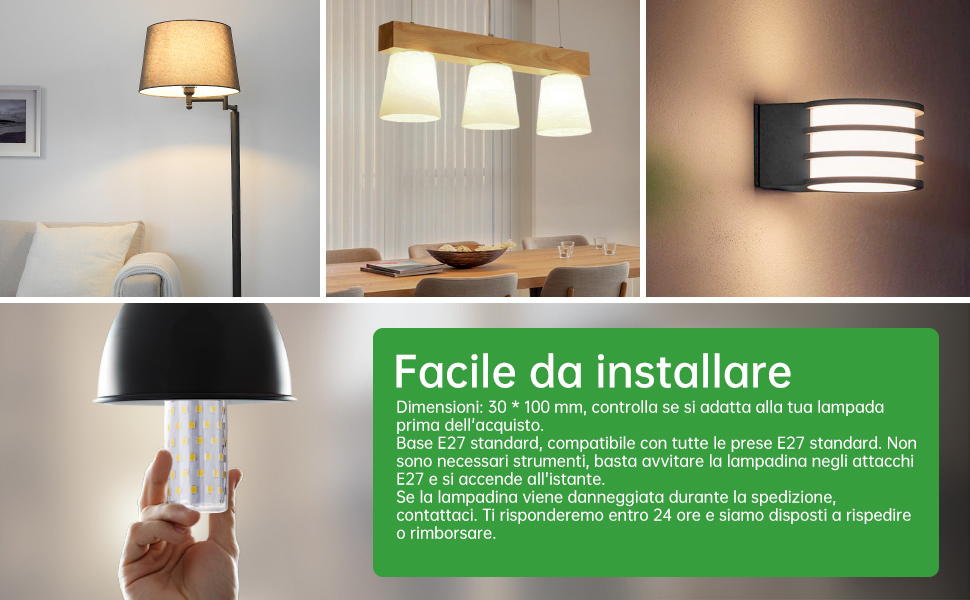 HOMEOW Dimmerabile Lampadine LED E27 Luce Naturale 4000K, 1600LM 16W Lampade LED E27 Equivalenti ...