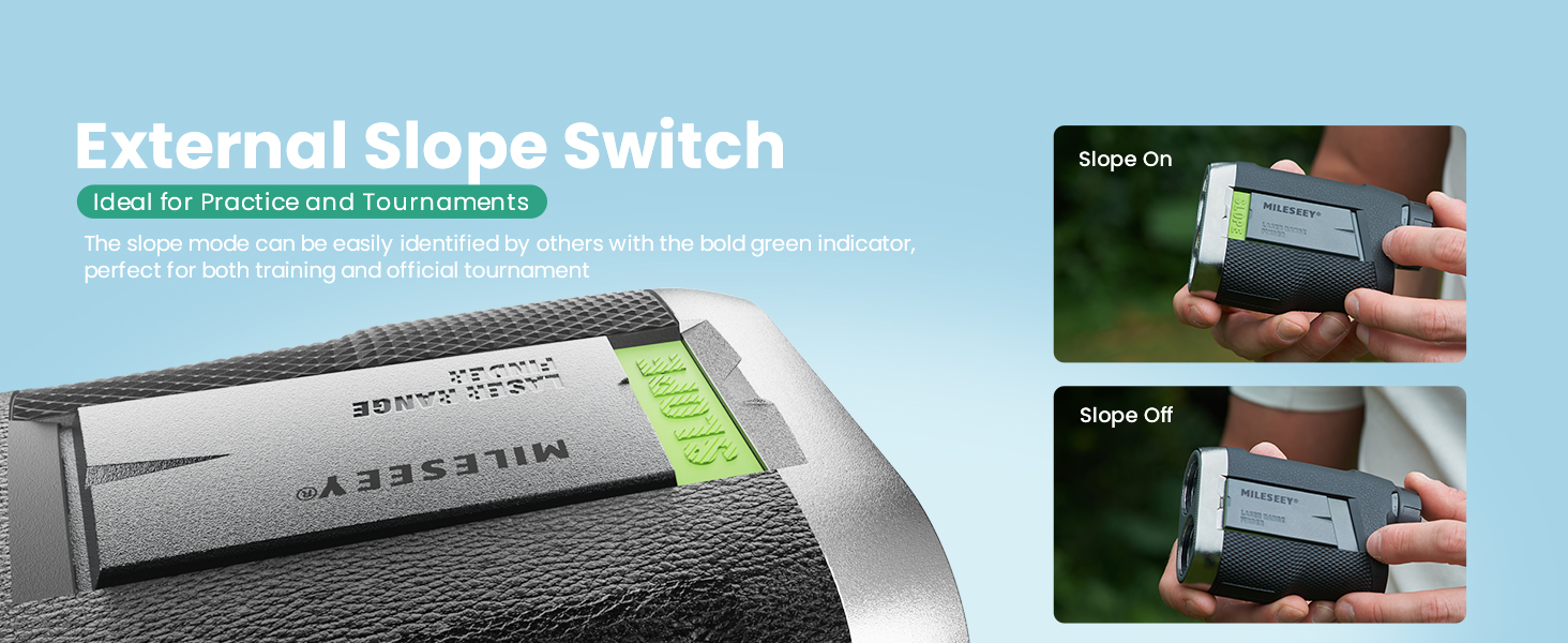 Amazon.com : MILESEEY PF260 Golf Rangefinder with Slope, Removable Battery Power, 1100 yd ...