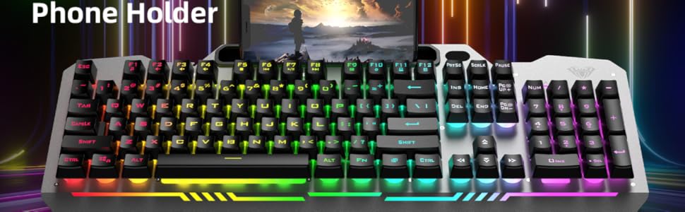 Amazon.in: Buy Aula T102 Gaming Keyboard and Mouse Combo | RGB Backlit Mechanical Keyboard and ...