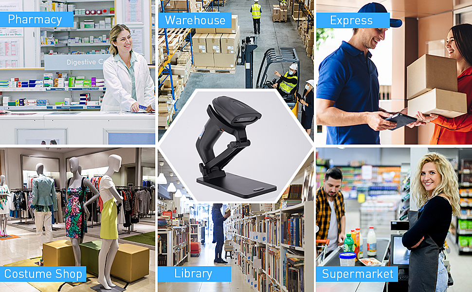 Amazon.com : JRHC Universal Barcode Scanner Stand Hands Free Adjustable Barcode Scanner Stand ...