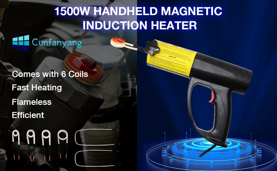 1500w Magnetic Induction Heater Kit,Hand-held Bot Removal Tool,Electromagnetic Heat Induction ...