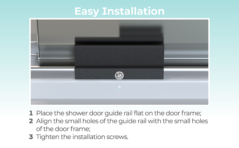 Amazon.com: Shuisen Sliding Shower Door Bottom Guide 1/2" x 3" Fit for Glass Sliding Shower ...