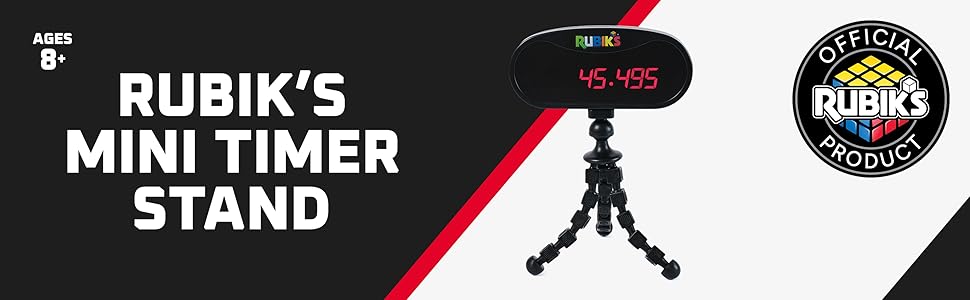 Amazon.com: Rubik’s Cube, Mini Timer Display & Stand, Includes Case, Clear Display Device ...