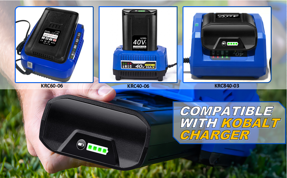 Amazon.com: POWITEC 40V 6.0Ah Replacement Battery for Kobalt 40V MAX Lithium Ion Battery KB440 ...