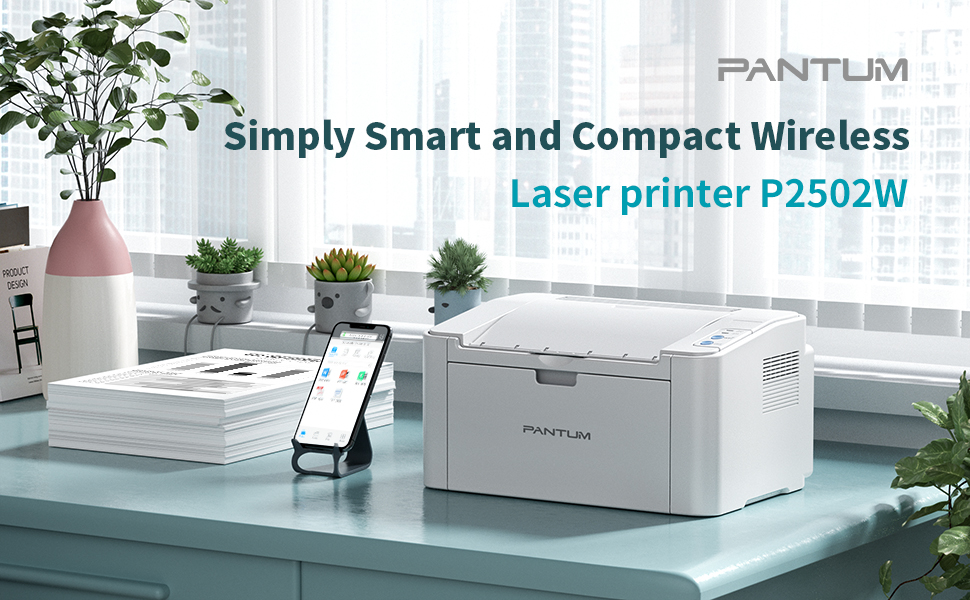 Amazon.com: Pantum P2502W Wireless Small Laser Printer Monochrome (Black and White) Wi-Fi Mobile ...