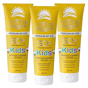 FOTOSFOTOSUN UV 100 Kids > Protector Solar Facial y Corporal FPS 50+ UVA/UVB > Hipoalergénico ...