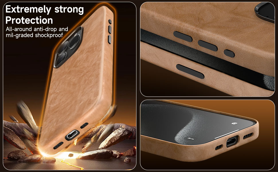 Amazon.com: Rumwot Genuine Leather Case for iPhone 15 Pro Max Vintage Irregular Floral Pattern ...