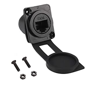 PENGLIN 5PCS D-Type RJ45 CAT6 Adapter, RJ45 CAT6 Panel Mount Female to ...