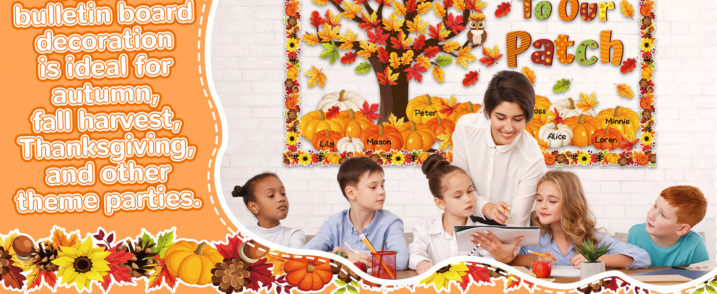 Amazon.com : gisgfim Fall Thanksgiving Classroom Bulletin Board ...