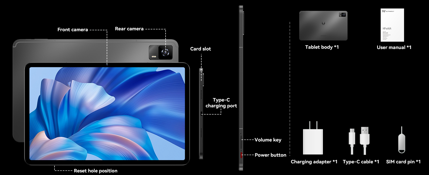 Amazon.com : Headwolf HPad6 Helio G99 Octa Core Android Tablet, 20GB RAM + 256GB ROM, 12 Inch 2K ...