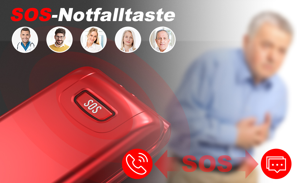 uleway 4G Seniorenhandy Klapphandy mit Großen Tasten Handy,Flip Mobiltelefon mit Ladestation ...