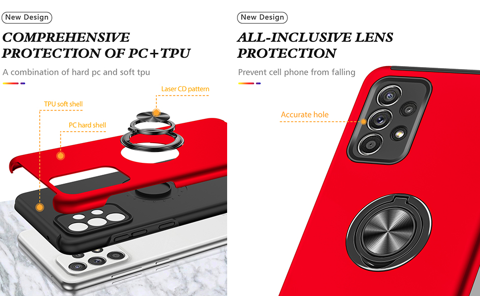 Amazon.com: for Galaxy A52 Case for Samsung Galaxy A52 5G Case Military Grade Shockproof Built ...