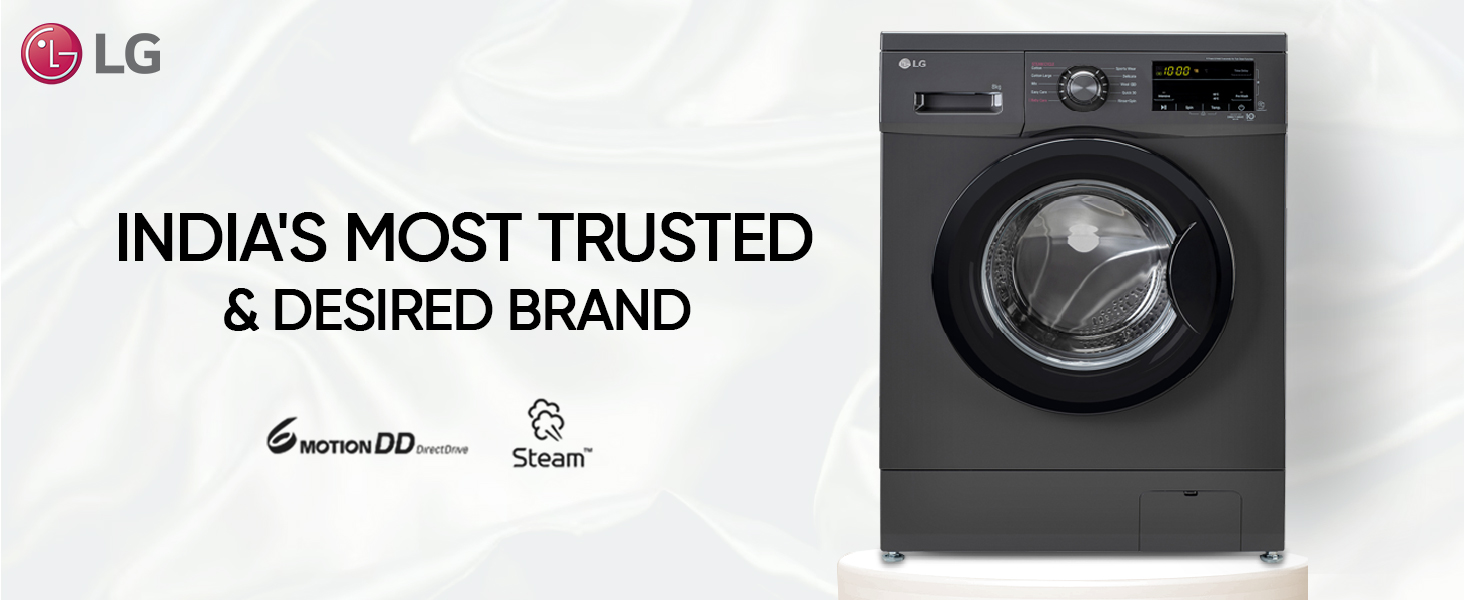 LG 7 Kg 5 Star Inverter Touch panel Fully-Automatic Front Load Washing Machine with In-Built ...