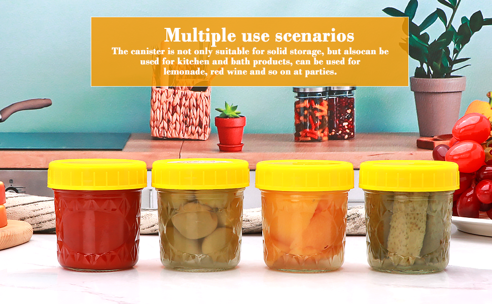 Amazon.com: COMUDOT Mason Jars 6 OZ,16 PACK Glass Canning jars With Lids,Small Mason Jars For ...