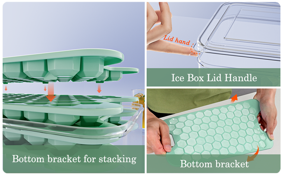 Amazon.com: Small Ice Cube Tray for Freezer: FDDAI Easy Release Ice Cube Maker - Stackable ...