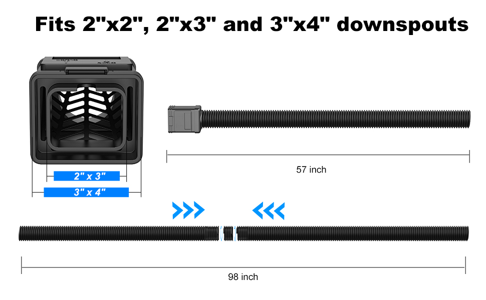Amazon.com : VA1KENE 2-Pack Downspout Leaf Filter with Gutter Downspout ...