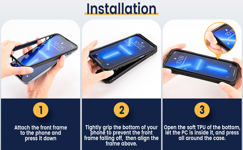 Amazon.com: Goton Armor Case for iPhone 13 Pro Max Stand Case with Slide Camera Cover ...