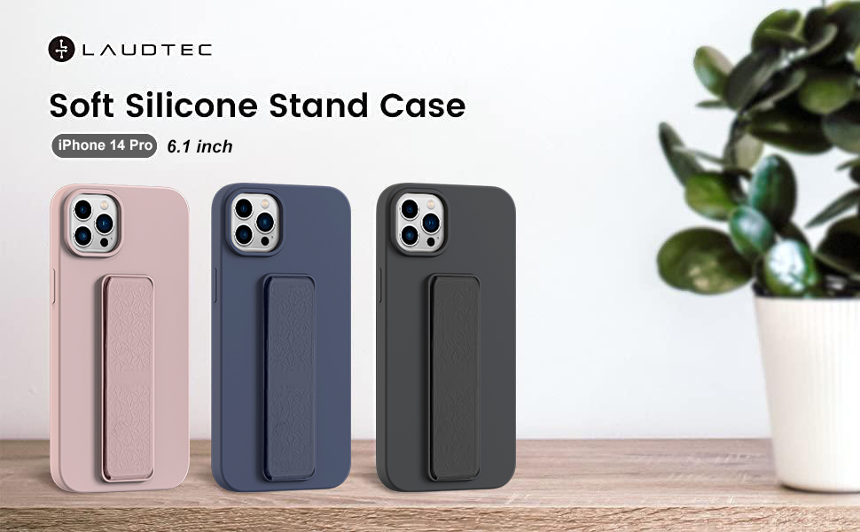 Amazon.com: LAUDTEC Silicone iPhone 14 pro(6.1")case with Stand/Kickstand,Vertical and ...