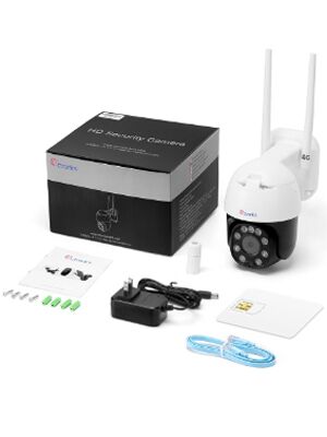 Ctronics Cámara de Vigilancia Exterior Sim 3G/4G LTE Inalámbrico CCTV Cámara de Seguridad sin ...