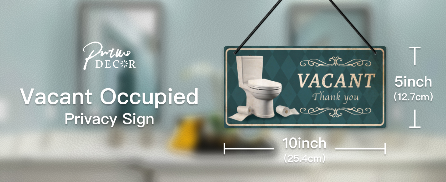 Amazon.com : Putuo Decor Vacant Occupied Sign Occupied Sign for Bathroom Door Double Sided ...
