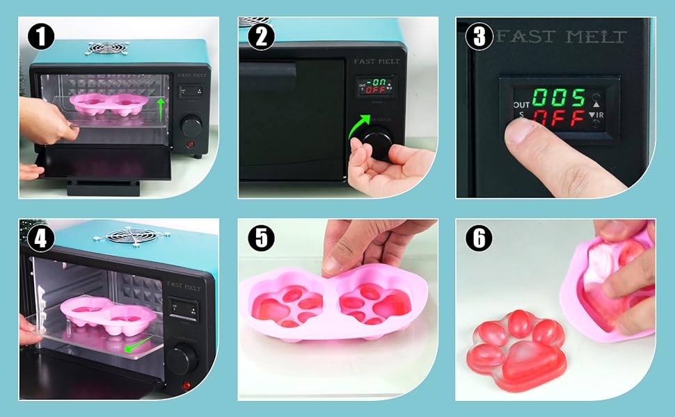 Amazon.com: FAST MELT UV Resin Curing Box, 395nm UV Curing Light Station with 36 LED Beads, Auto ...