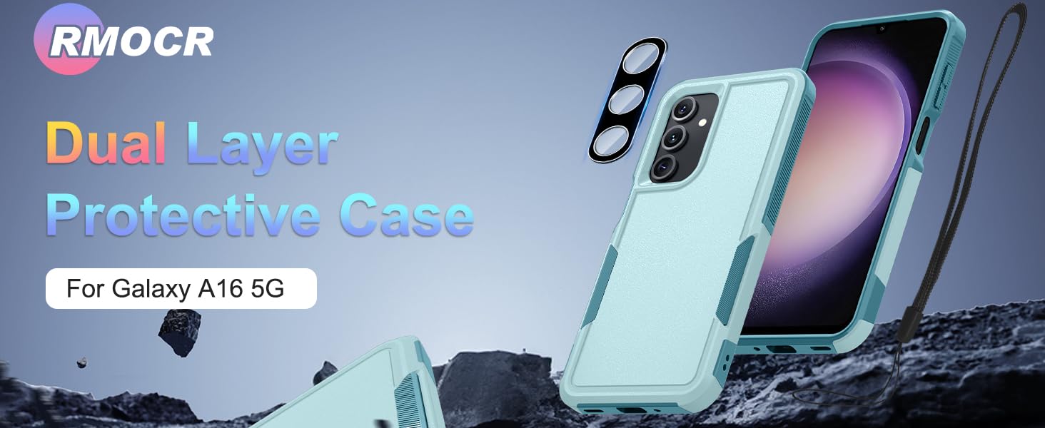 RMOCR - Funda para Samsung Galaxy A16 5G, de cuerpo completo, resistente, resistente a los ...