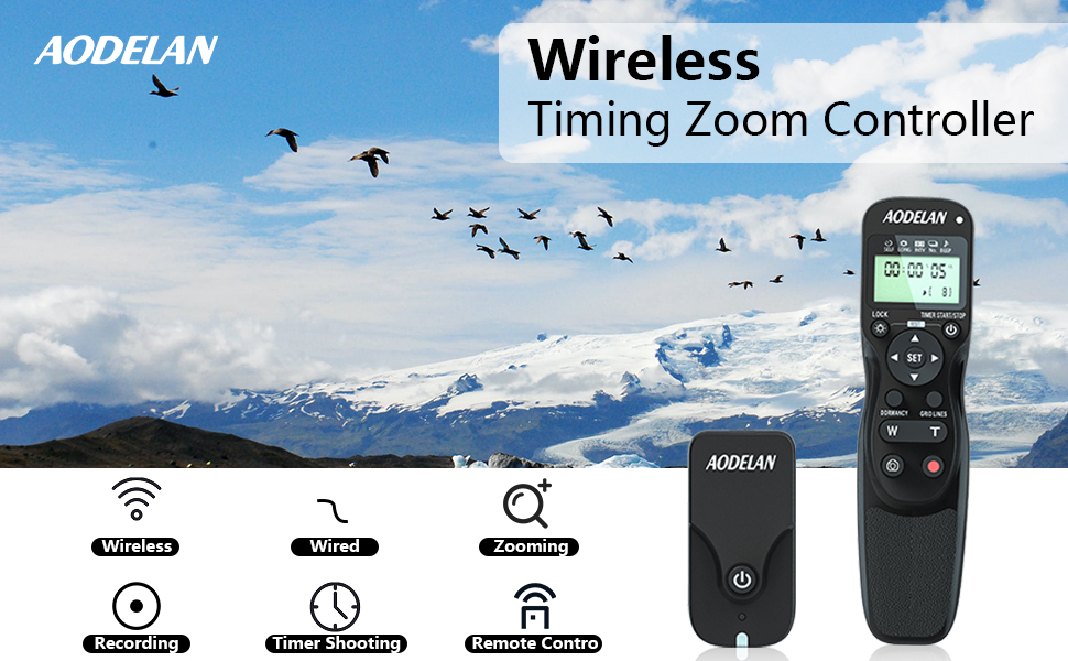 Amazon.com : Wireless Camera Remote Control & Timer Zoom Controller - Remote Commander with ...