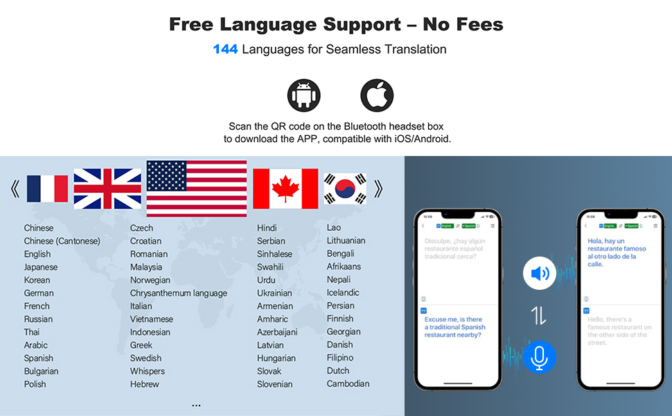 Amazon.com : Language Translation Earbuds, 3-in-1 AI Real Time ...