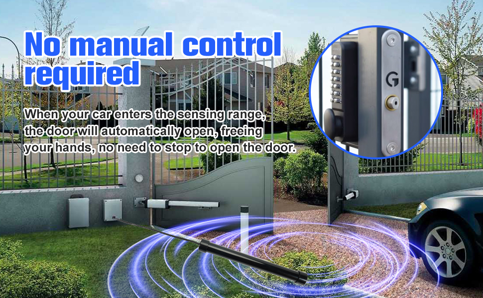 Amazon.com: loosoo Driveway Gate Vehicle Exit Wand Sensor with 50 ft ...