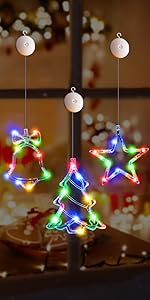 Amazon.com: LYUBASA 3Pcs Christmas Window Lights Decorations, Battery ...