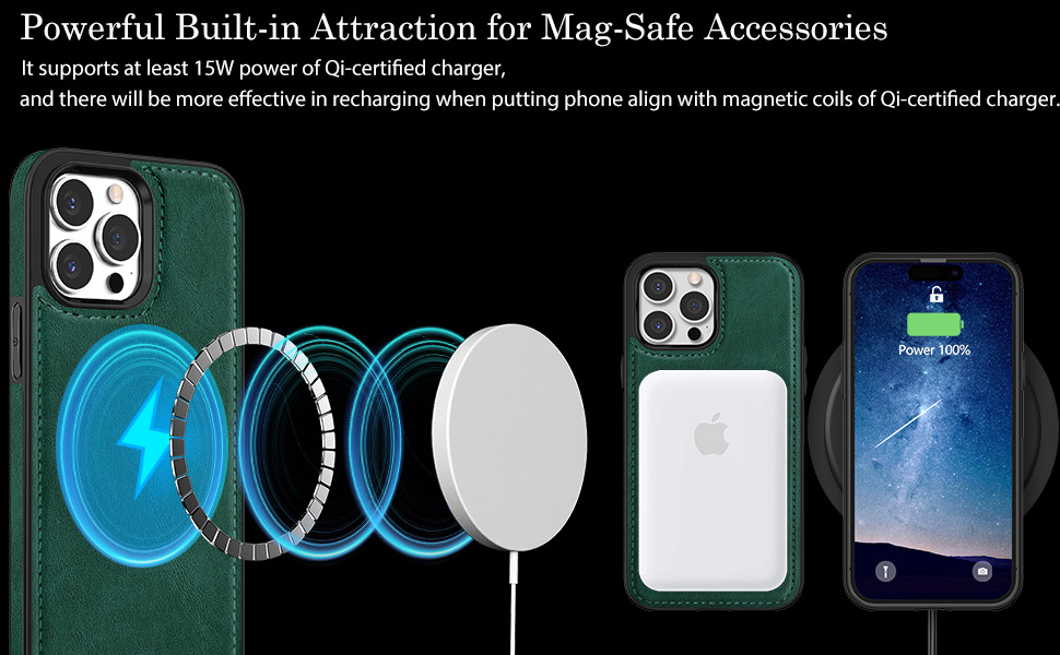 Amazon.com: LOHASIC Case for iPhone 14 Pro Max, Strong Magnet Compatible with MagSafe, Stitch ...