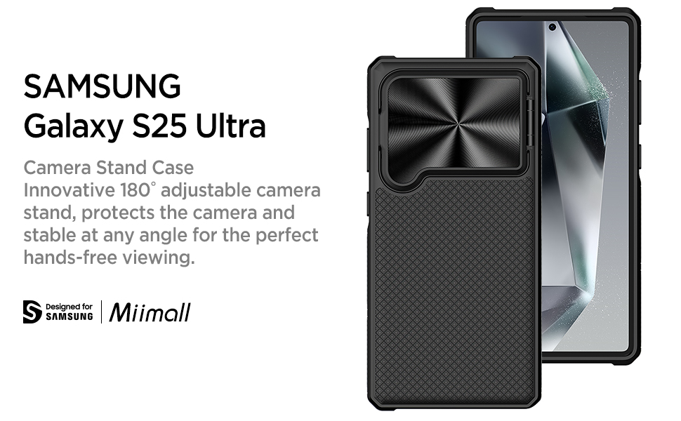 Amazon.com: Miimall for Samsung Galaxy S25 Ultra Case,S25 Ultra Case with Stand Camera Cover ...