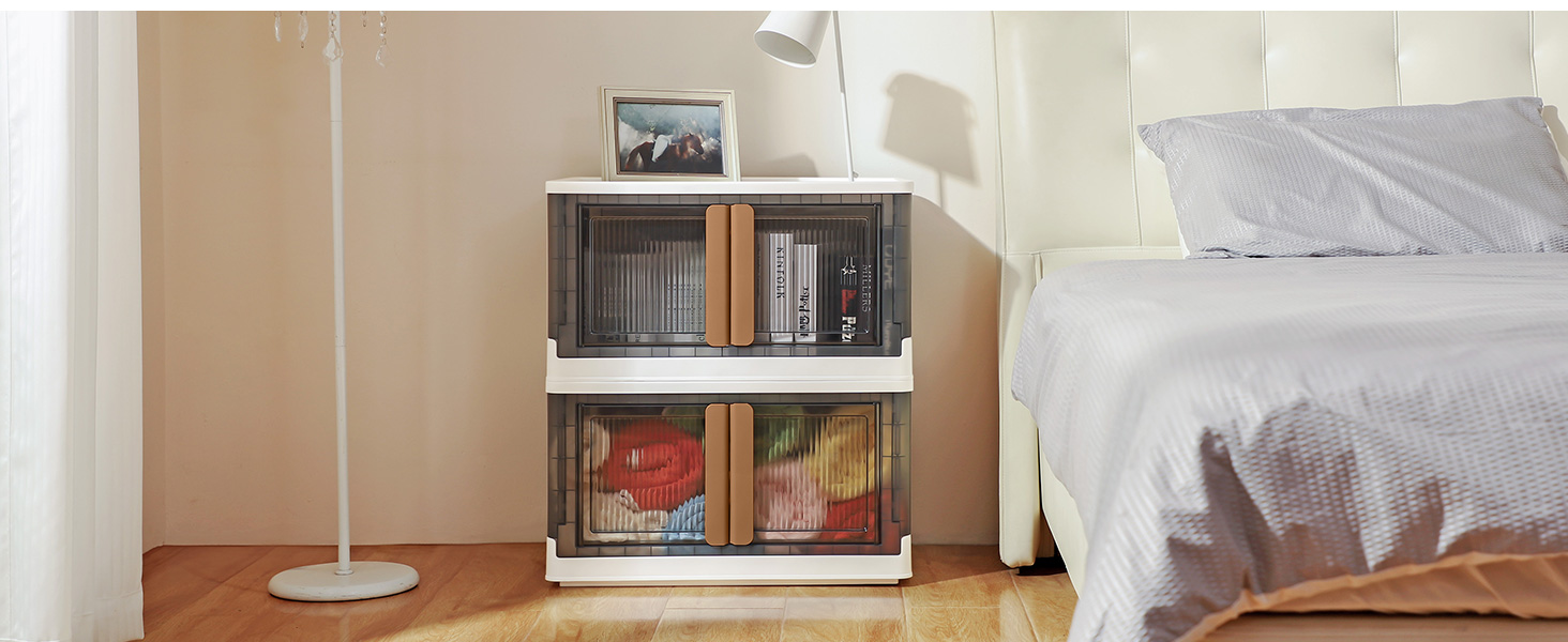 Amazon.com - BROVIEW V6 Plastic Storage Bins with Lids and Doors, 19 ...