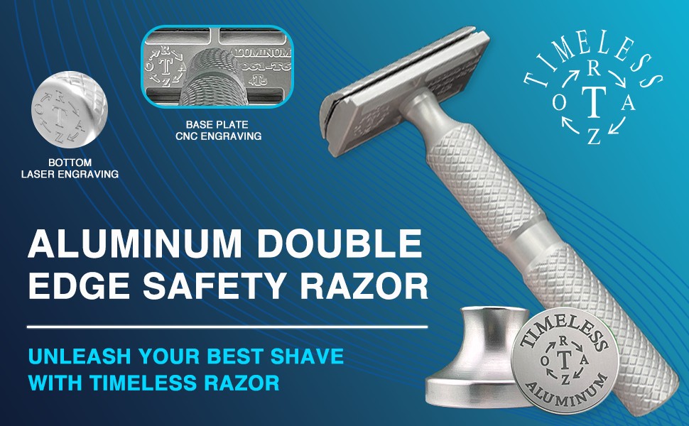 Amazon.com: TIMELESS RAZOR Aluminum Double Edge Safety Razor - Luxury ...