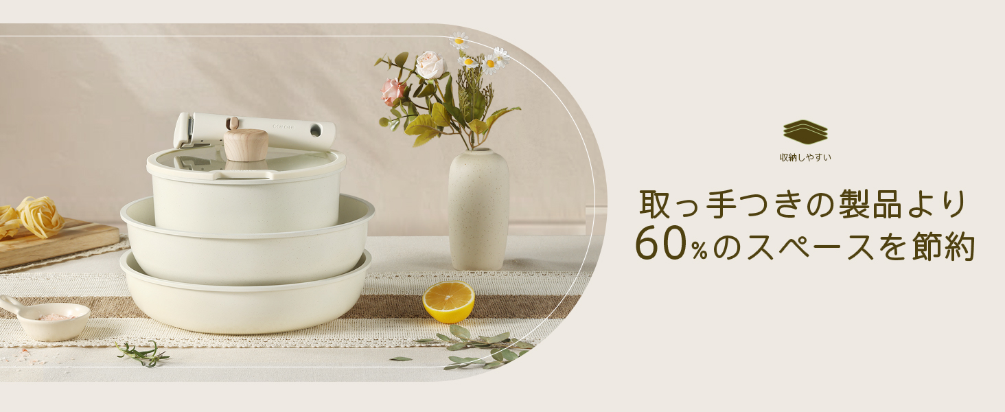 Amazon.co.jp: CAROTE カローテ フライパン セット 5点 IH·ガス火対応 PFOAなどの有害物質不使用 5層構造 軽量 鍋セット 取っ手のとれる マーブルコート ...