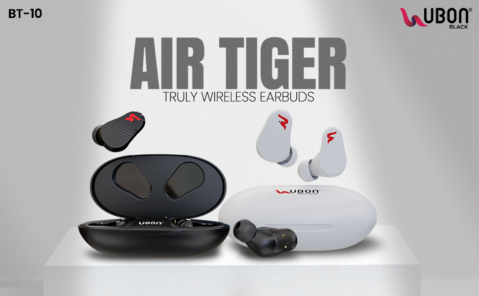 UBON BT-10 Truly Wireless TWS in Ear Earbuds with Mic Playback Up to 20 hr Touch Operations ...