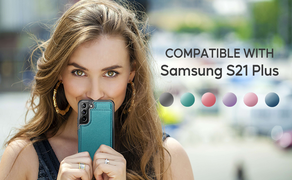 Amazon.com: Vinich for Samsung Galaxy S21 Plus Wallet Case with Card Holder, RFID Blocking ...