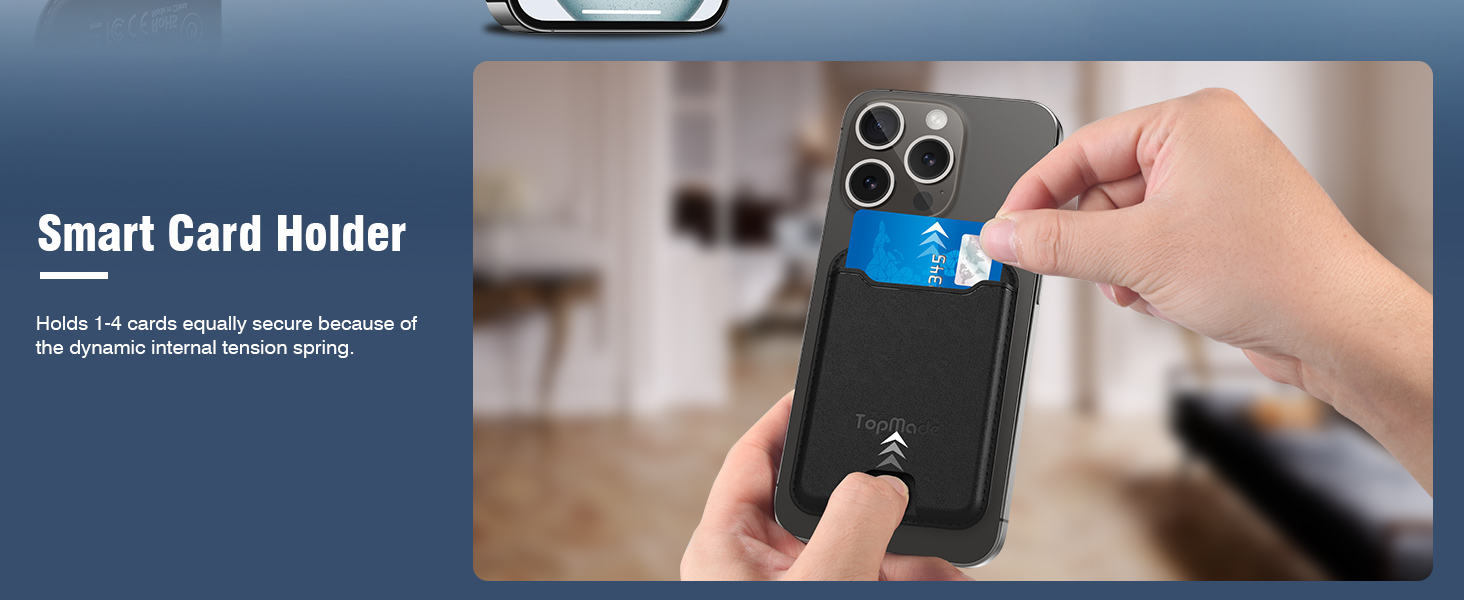 Amazon.com: TopMade for MagSafe Wallet with Smart Tracker Works with Apple Find My App, Findable ...