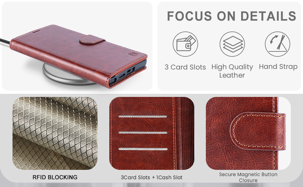 Amazon.com: Compatible with Samsung Galaxy A16 5G Wallet Case with RFID Blocking Credit Card ...