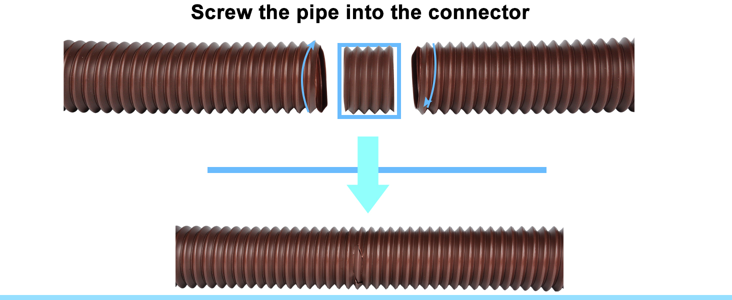 6.6ft Extra Flexible Pipe for POLARDAYS 3 inches Downspout Extender ...
