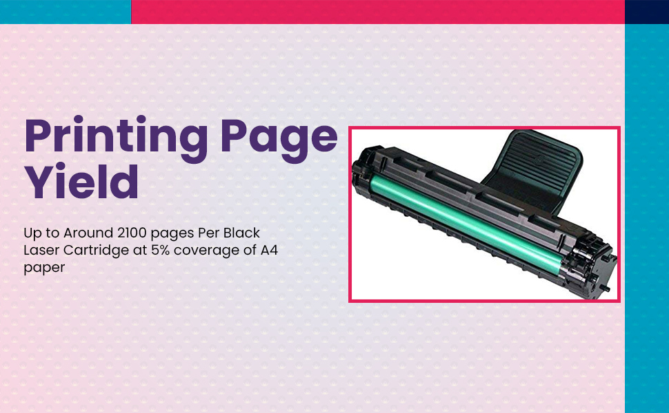 Print Star 108 Toner Cartridge Compatible for Samsung 108 / MLT-D108S Toner Cartridge for Use in ...